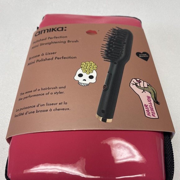 amika | Hair | Amika Polished Perfection Mini Straightening Brush In ...
